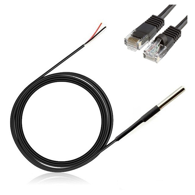 6*50mm DS18B20 temperature sensor with rj45 - Vsec elec